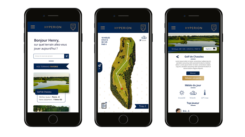 Hyperion - Golf App - Laila Bouchara - Portfolio